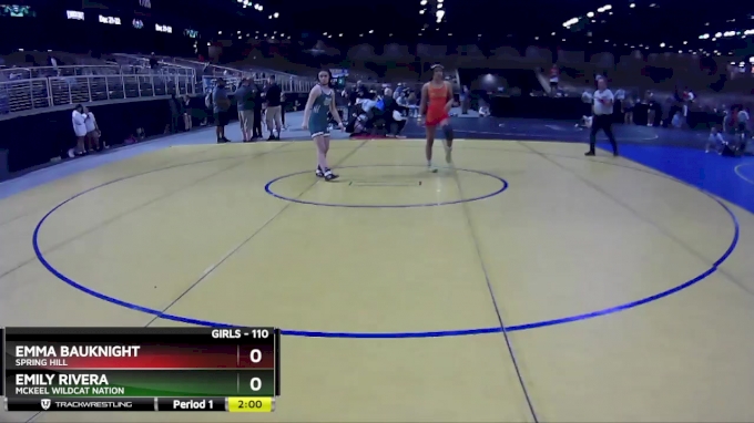 110 lbs Champ. Round 1 - Emma Bauknight, Spring Hill vs Emily Rivera ...