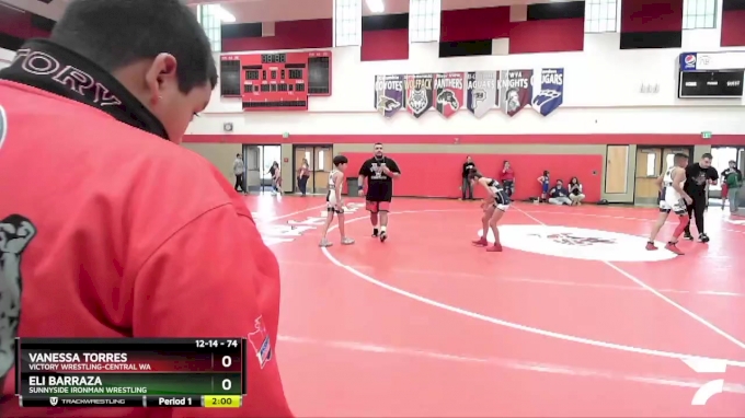 74 lbs Round 3 - Vanessa Torres, Victory Wrestling-Central WA vs Eli ...