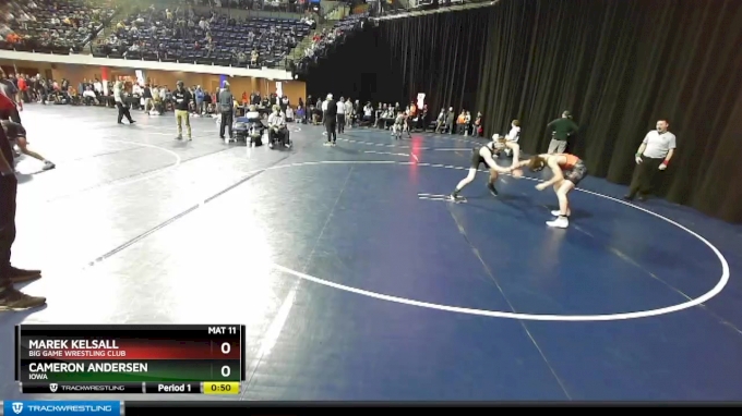 140 lbs Cons. Round 3 - Cameron Andersen, Iowa vs Marek Kelsall, Big ...