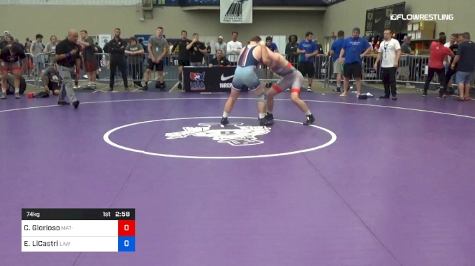 74 kg Consi Of 32 #2 - Collin Glorioso, Mat-Town USA vs Emmett LiCastri ...