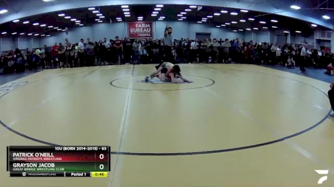 63 lbs Quarterfinal - Grayson Jacob, Great Bridge Wrestling Club vs ...