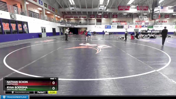 285 lbs 1st Place Match - Nathan Schon, Unattached vs Ryan Boersma ...