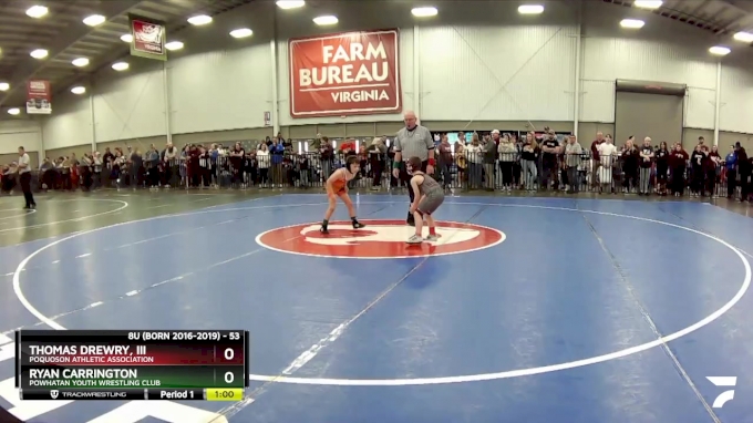 53 lbs Champ. Round 2 - Ryan Carrington, Powhatan Youth Wrestling Club ...