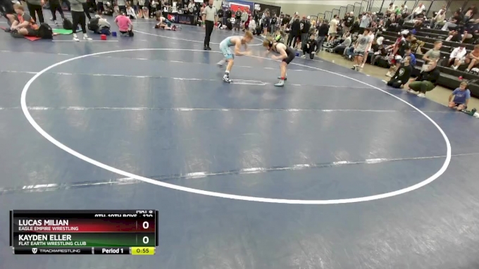 120 lbs Cons. Round 4 - Kayden Eller, Flat Earth Wrestling Club vs Lucas Milian, Eagle Empire ...
