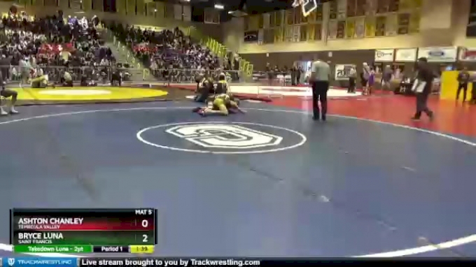 120 lbs Champ. Round 1 - Bryce Luna, Saint Francis vs Ashton Chanley ...