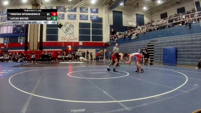 145 lbs Quarterfinal - Tristan Wtorkiewicz, Mt. Pleasant vs Lucas Boyer ...