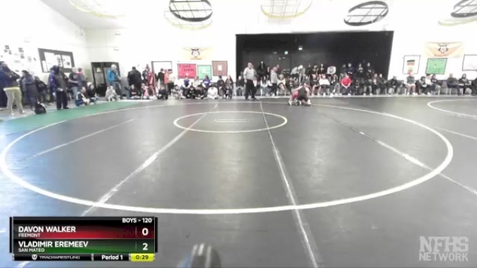 120 lbs Cons. Round 3 - Davon Walker, Fremont vs Vladimir Eremeev, San ...