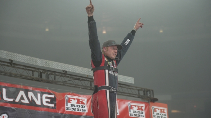 Mike Spatola Reacts After Thursday Prelim Win At Castrol Gateway Dirt ...