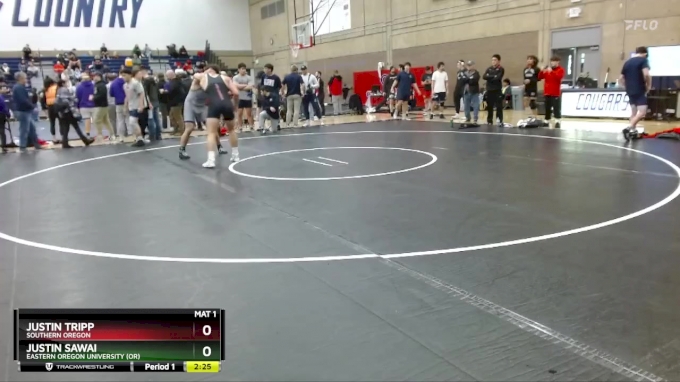 197 lbs Cons. Round 4 - Justin Tripp, Southern Oregon vs Justin Sawai ...