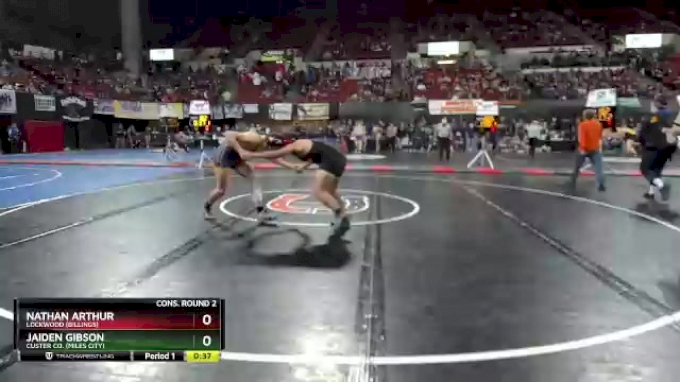 Cons. Round 2 - Jaiden Gibson, Custer Co. (Miles City) vs Nathan Arthur ...