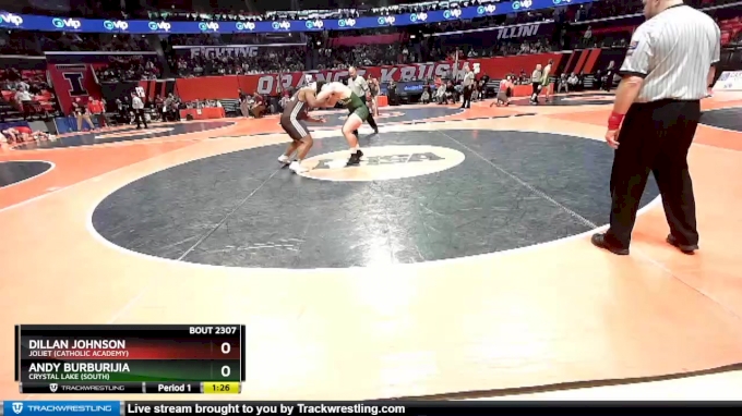 2A 285 lbs Semifinal - Dillan Johnson, Joliet (Catholic Academy) vs ...