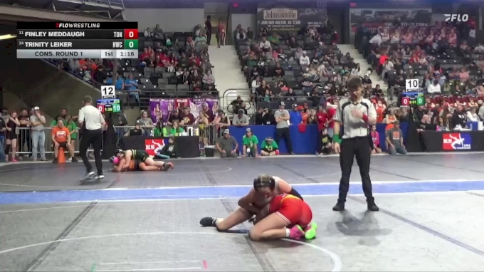130 lbs Cons. Round 1 - Trinity Leiker, Holcomb Wrestling Club vs ...