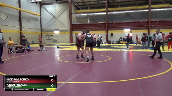 285 lbs Quarterfinal - Nick Pavlechko, State College vs Aidan Fockler ...