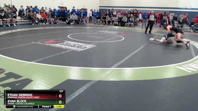 127 lbs Champ. Round 1 - Evan Block, Dassel-Cokato-Litchfield vs Ethan ...
