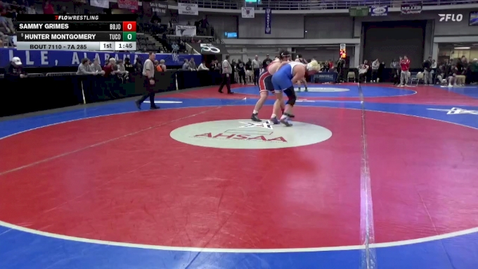 7A 285 lbs Quarterfinal - Hunter Montgomery, Tuscaloosa County vs Sammy ...