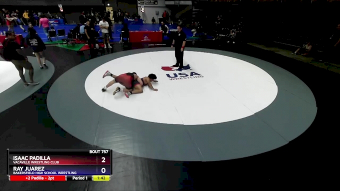 165 lbs Semifinal - Isaac Padilla, Vacaville Wrestling Club vs Ray ...