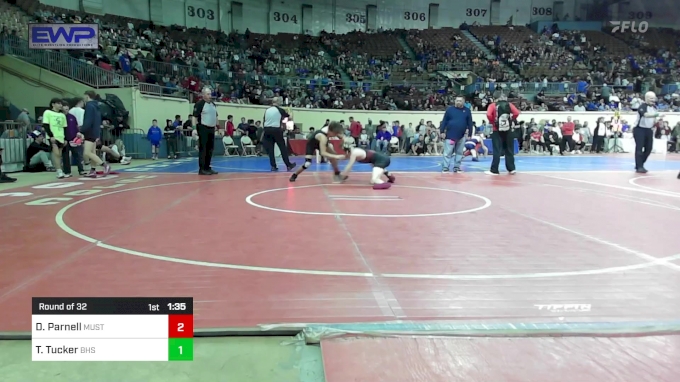118 lbs Round Of 32 - Dolin Parnell, Mustang Middle School vs Talan ...
