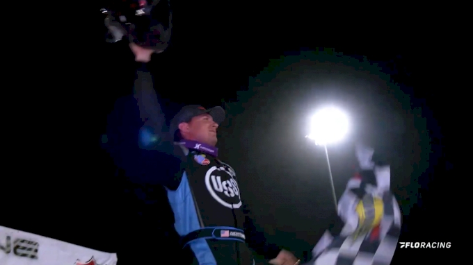 Devin Moran Reacts After Scoring Lucas Dirt Victory At Ocala Speedway