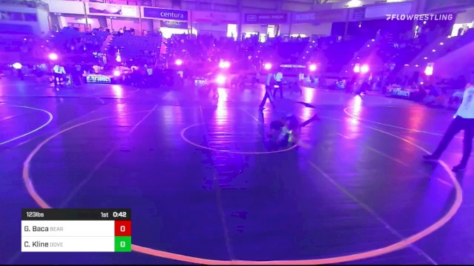 123 lbs Consi Of 8 #2 - Gavin Baca, Bear Cave WC vs Chad Kline, Dove ...