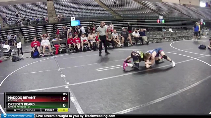 160 lbs Round 5 (6 Team) - Dresden Beard, Kansas Pythons vs Maddox ...