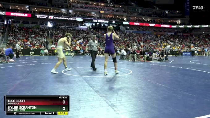 3A-175 lbs Cons. Semi - Kyler Scranton, Iowa City, West vs Dax Clatt ...