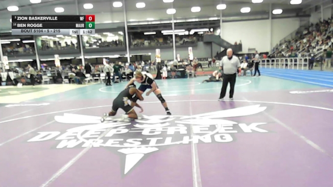 5 - 215 lbs Champ. Round 1 - Ben Rogge, Maury vs Zion Baskerville ...