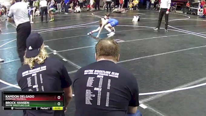 90 lbs Quarterfinal - Kamdon Delgado, Doniphan Trumbull vs Brock Hansen ...