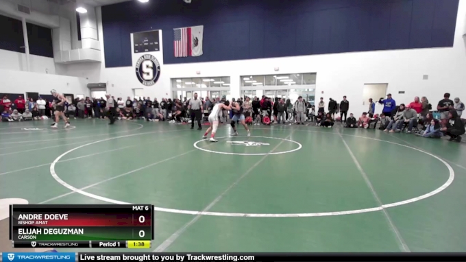 160 lbs Champ. Round 1 - Elijah Deguzman, Carson vs Andre Doeve, Bishop ...