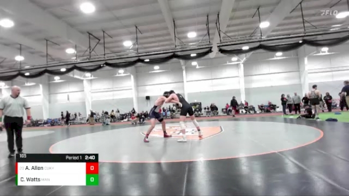 165 lbs Cons. Round 1 - Andrew Allen, Cumberlands (Ky.) vs Conner Watts ...