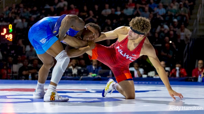 74 kg Champ. Round 1 - Mitchell Mesenbrink, Nittany Lion Wrestling Club/TMWC vs David Carr ...