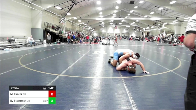 285 lbs 5th Place - Matthew Cover, Princeton vs Ben Stemmet, The Citadel