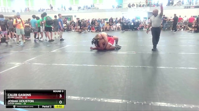 215 lbs Round 3 (4 Team) - Josiah Houston, Gator Dawgs vs Caleb Gaskins ...