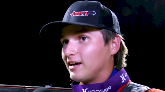 Drake Edwards Reacts After First Career USAC Midget Win At Mitchell County