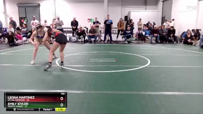 110 lbs Round 4 (6 Team) - Leona Martinez, So Cal Hammers vs Emily ...