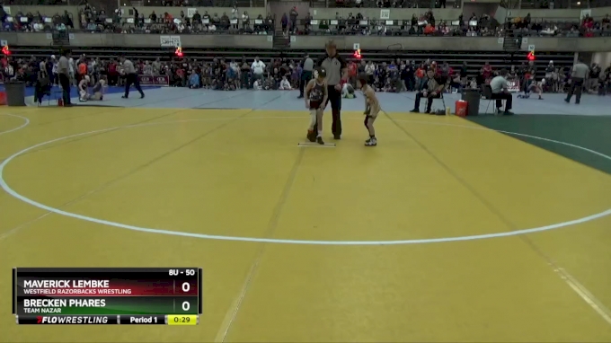 50 lbs Quarterfinal - Maverick Lembke, Westfield Razorbacks Wrestling ...