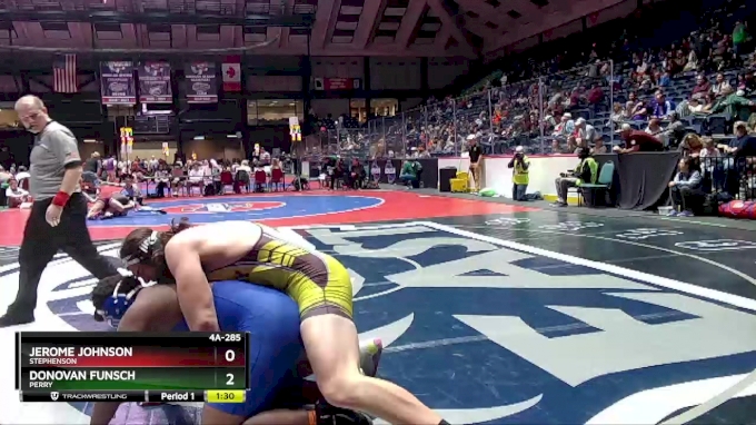 4A-285 lbs Quarterfinal - Jerome Johnson, Stephenson vs Donovan Funsch ...