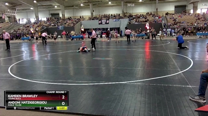75 lbs Champ. Round 1 - Kamden Brawley, Young Bucs vs Andoni ...