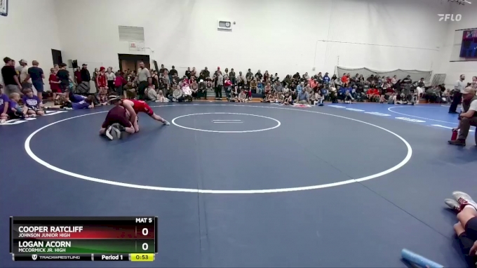 120-125 lbs Round 1 - Cooper Ratcliff, Johnson Junior High vs Logan ...