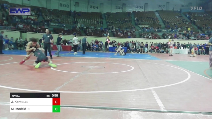 120 lbs Consi Of 8 #2 - Jayce Kent, Glenpool Warriors vs Max Madrid ...