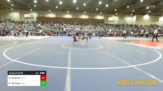 100 lbs Consi Of 16 #2 - Adam Alvarez, Team Selma vs Bryson Vertner ...