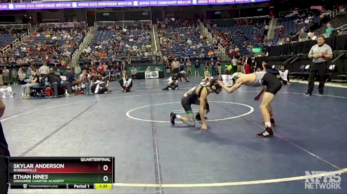 1A 106 lbs Quarterfinal - Ethan Hines, Uwharrie Charter Academy vs ...