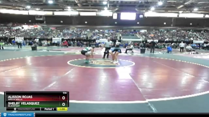 114 lbs Cons. Round 2 - Alisson Rojas, Walla Walla vs Shelby Velasquez ...