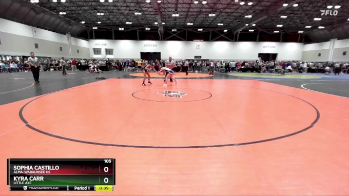105 lbs Cons. Round 2 - Sophia Castillo, Alma-Wabaunsee HS vs Kyra Carr ...
