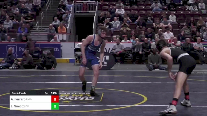 133 lbs Semifinal - Anthony Ferraro, Pine Richland vs Luke Simcox ...