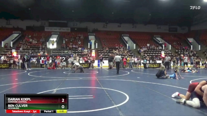 125 lbs Cons. Round 3 - Ben Culver, Vicksburg vs Darian Koepl, Hanover ...