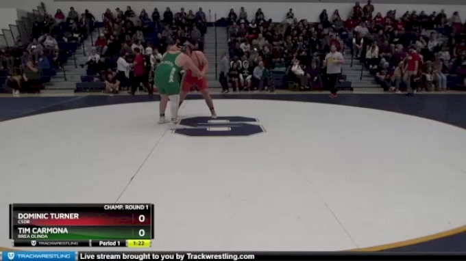 285 lbs Champ. Round 1 - Dominic Turner, CSDR vs Tim Carmona, Brea Olinda