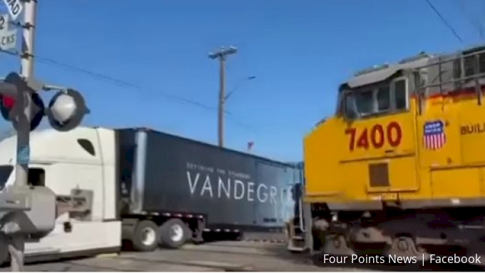 Vandegrift HS Equipment Trailer Hit by Train En Route to San Antonio ...