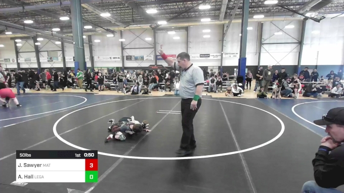 50 lbs Rr Rnd 5 - Jacob Sawyer, Mat Demon WC vs Austin Hall, Legacy Elite