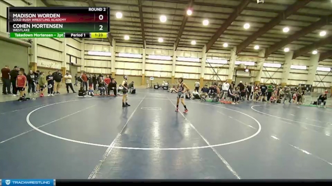 102 lbs Round 2 - Cohen Mortensen, Westlake vs Madison Worden, Gold ...