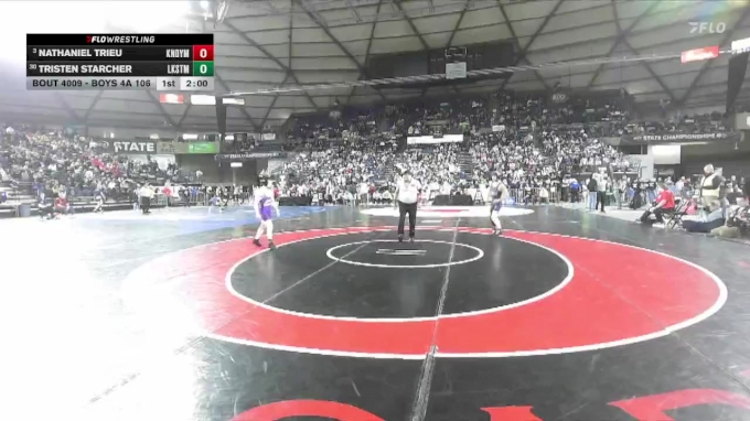 Boys 4A 106 lbs Champ. Round 1 - Nathaniel Trieu, Kennedy Catholic vs ...